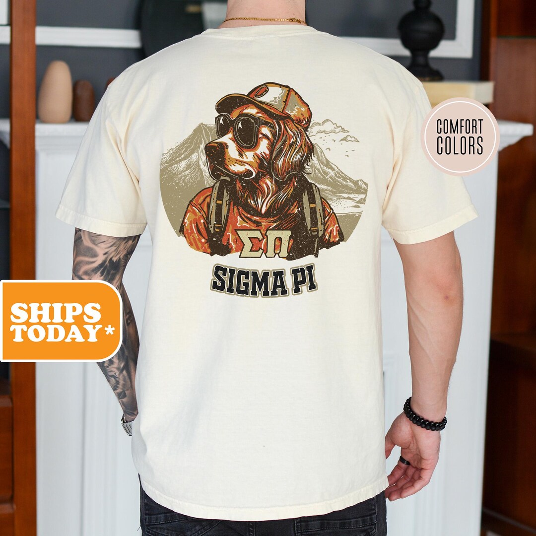 Sigma Pi Loyal Paw Comfort Colors Fraternity T-shirt | Sigma Pi Greek ...