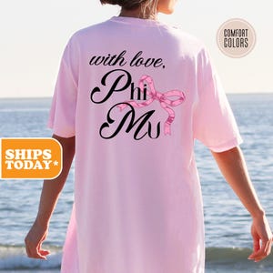 Phi Mu Comfort Colors Sorority T-shirt | Phi Mu Greek Letters ...