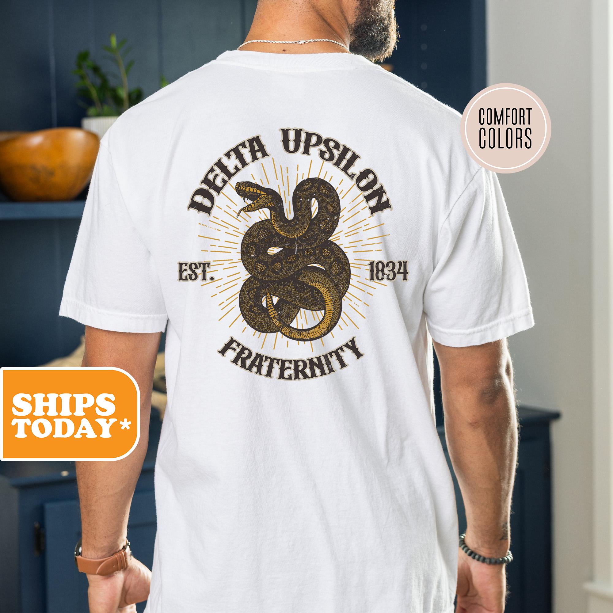 Delta Upsilon Serpent Strike Comfort Colors Fraternity T-shirt | DU ...