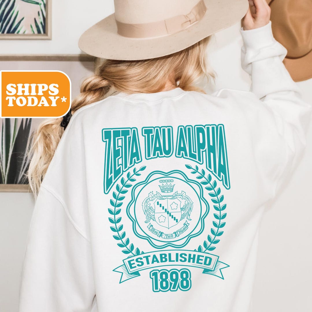 Zeta Tau Alpha Sorority Sweatshirt | ZETA Sorority Merch | Big Little ...