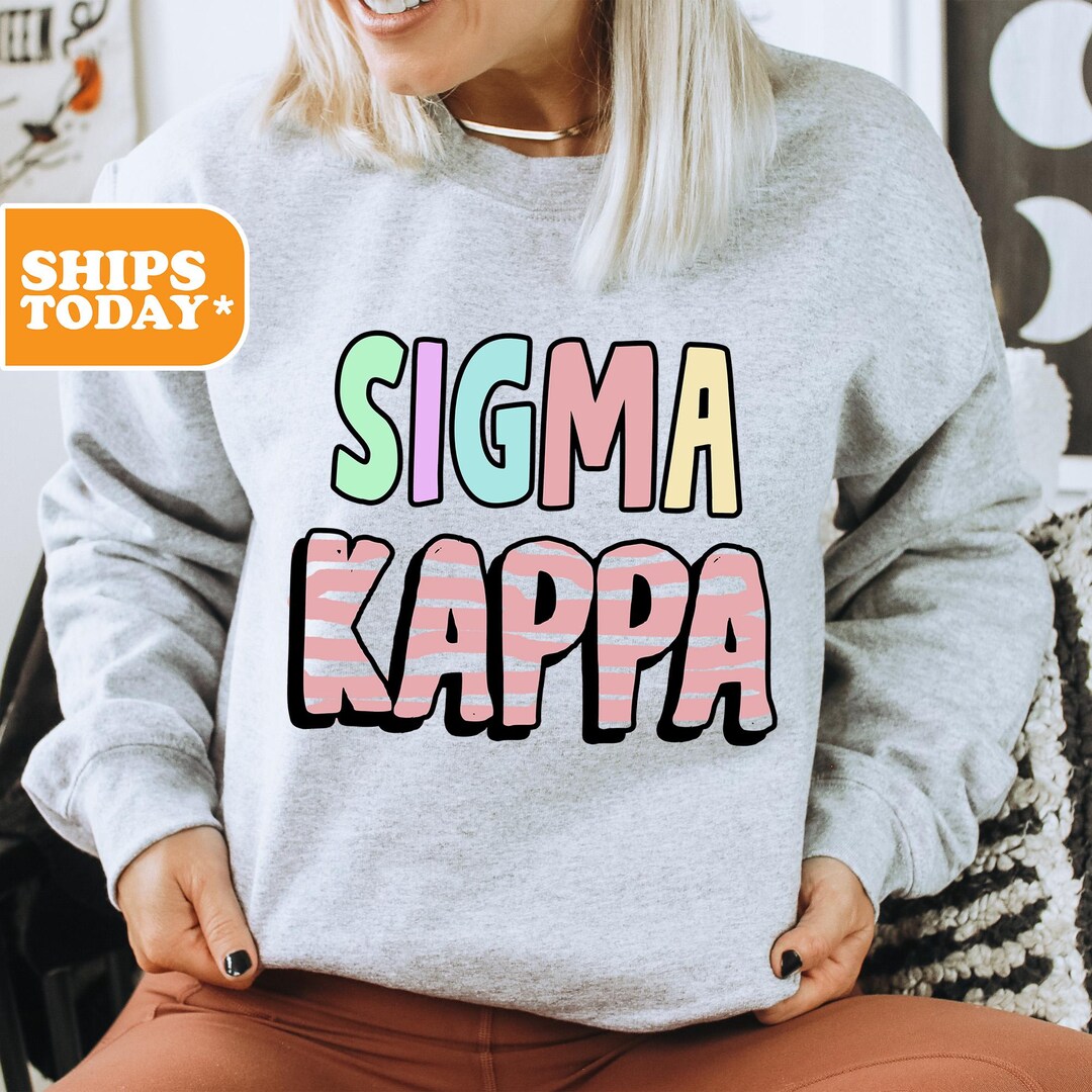 Sigma Kappa Sorority Sweatshirt | Sig Kap Sorority Letters | Preppy ...