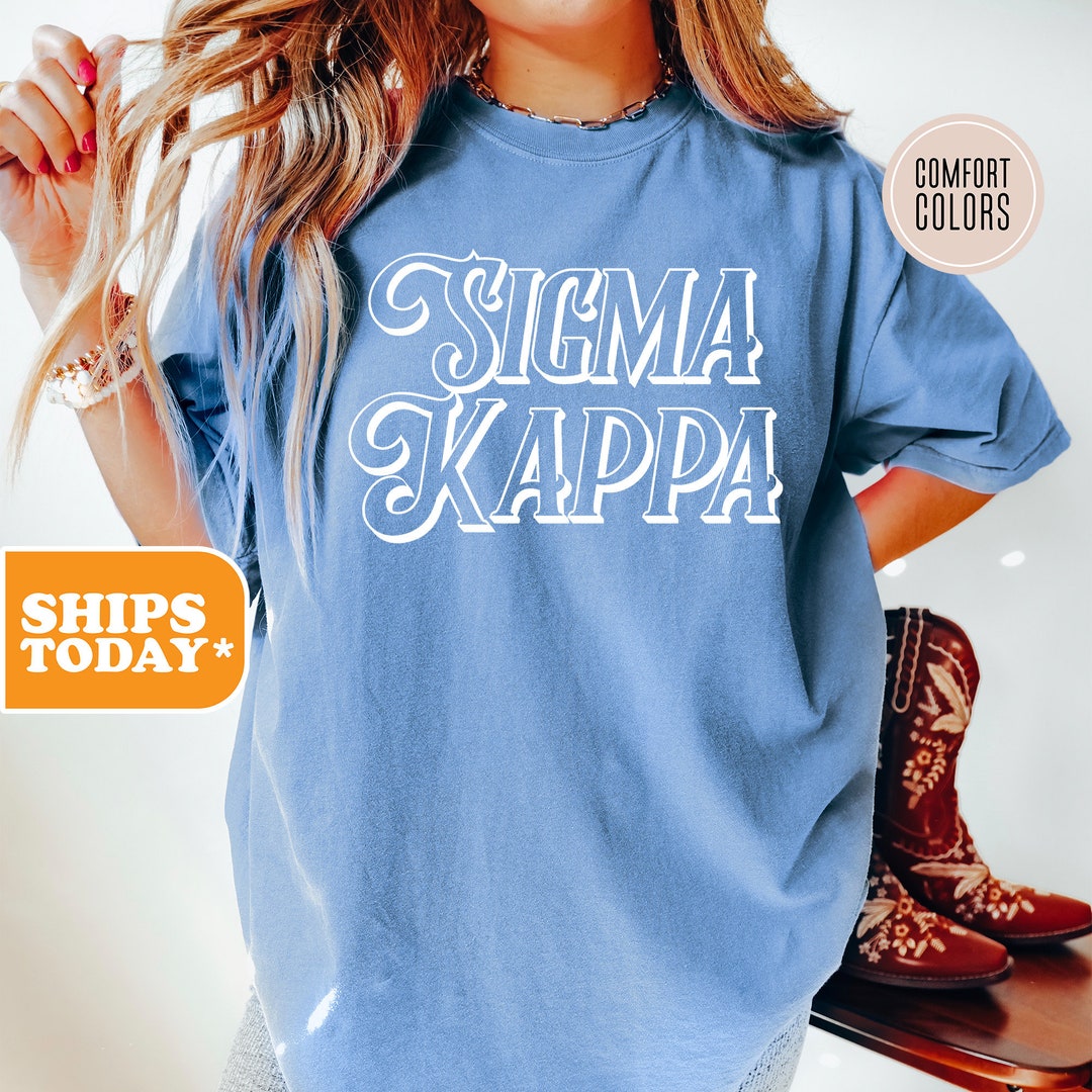 Sigma Kappa Comfort Colors Sorority T-shirt | Sig Kap Sorority Letters ...
