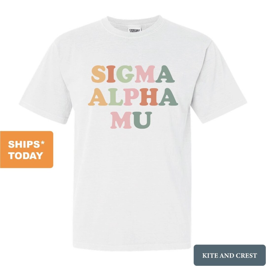 Sigma Alpha Mu Comfort Colors T-shirt Sammy Bright and Colorful Shirt ...