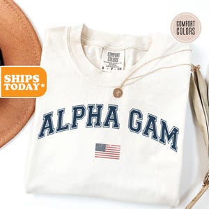 Alpha Gamma Delta Stars United Comfort Colors Sorority T-shirt | Alpha Gam Sorority Merch | Big ...