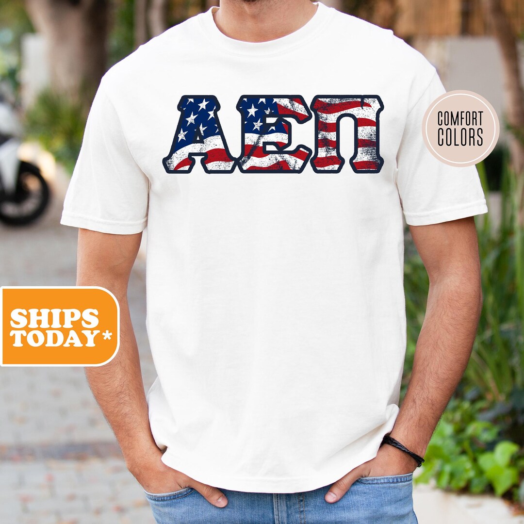 Alpha Epsilon Pi Retro Flag Comfort Colors Fraternity T-shirt | Aepi ...