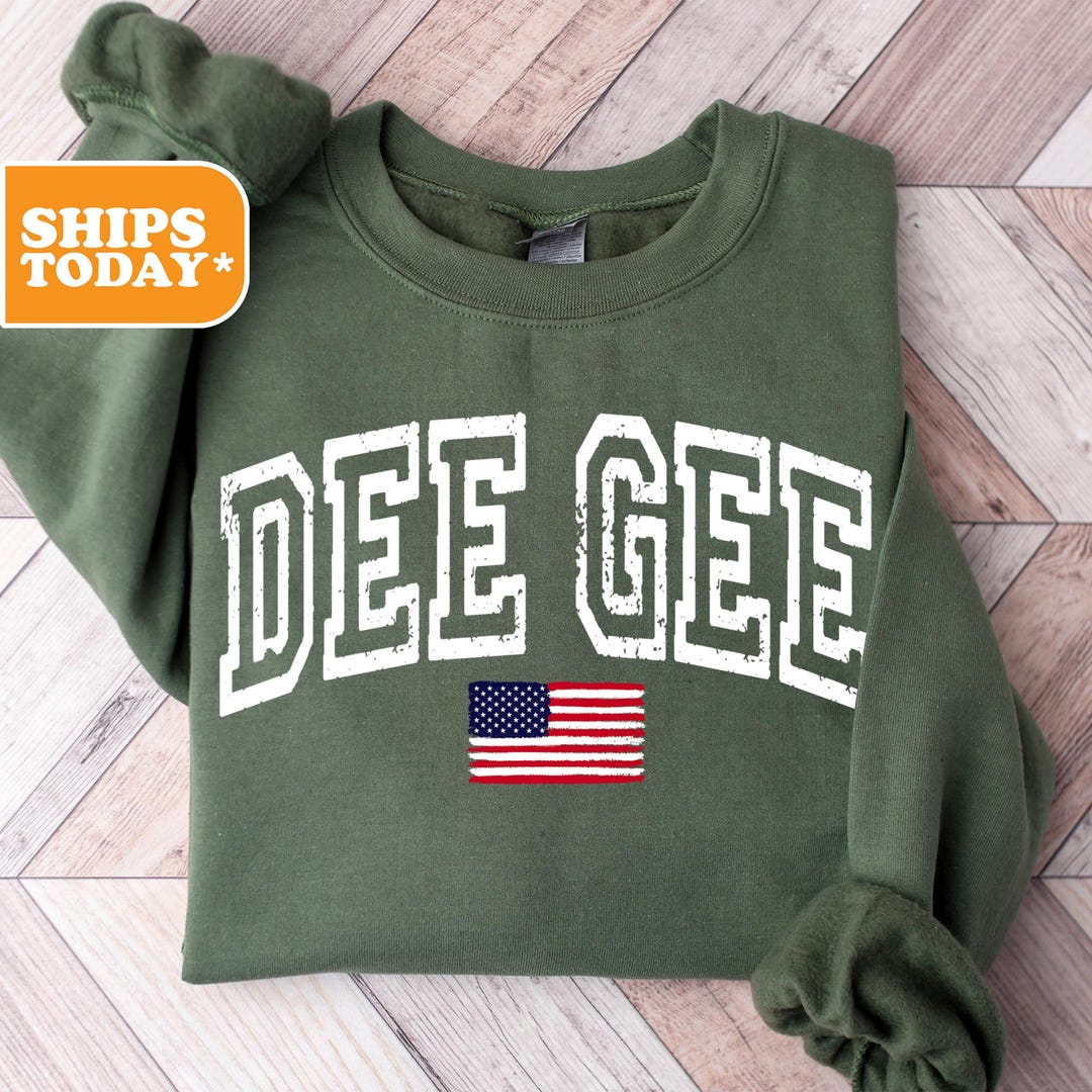 Delta Gamma USA Pride Sorority Sweatshirt | Dee Gee Sorority Letters ...