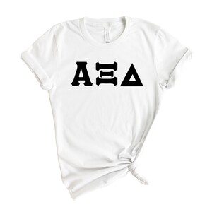 Alpha Xi Delta T-shirt AXID Basic Black Letters Shirt Alpha Xi Delta ...