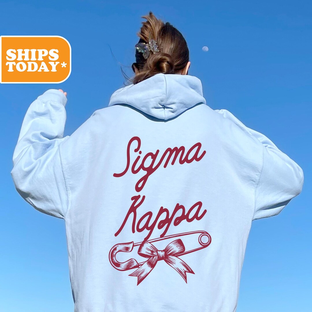 Sigma Kappa Tied Together Sorority Sweatshirt | Sig Kap Preppy Hoodie ...
