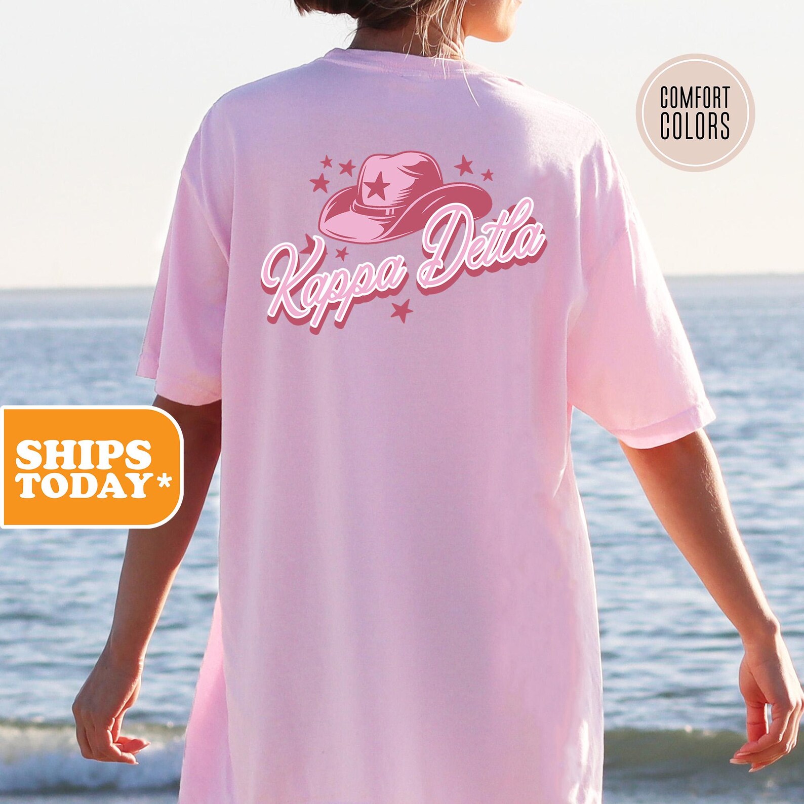 Kappa Delta Pink Hat Comfort Colors Sorority T-shirt | Kay Dee Sorority ...