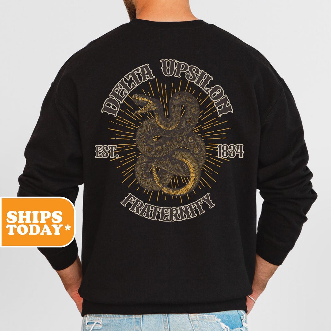 Delta Upsilon Serpent Strike Fraternity Sweatshirt | DU Fraternity ...