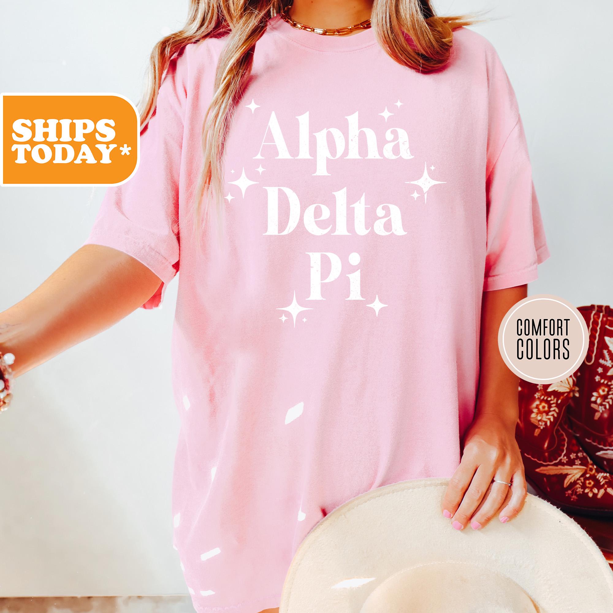 Alpha Delta Pi Sparkle Squad Comfort Colors Sorority T-shirt | ADPI ...