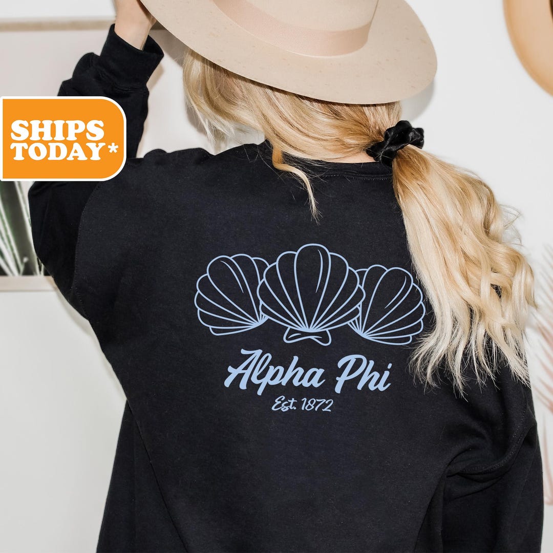 Alpha Phi Ocean Treasures Sorority Sweatshirt | APHI Sorority Hoodie ...