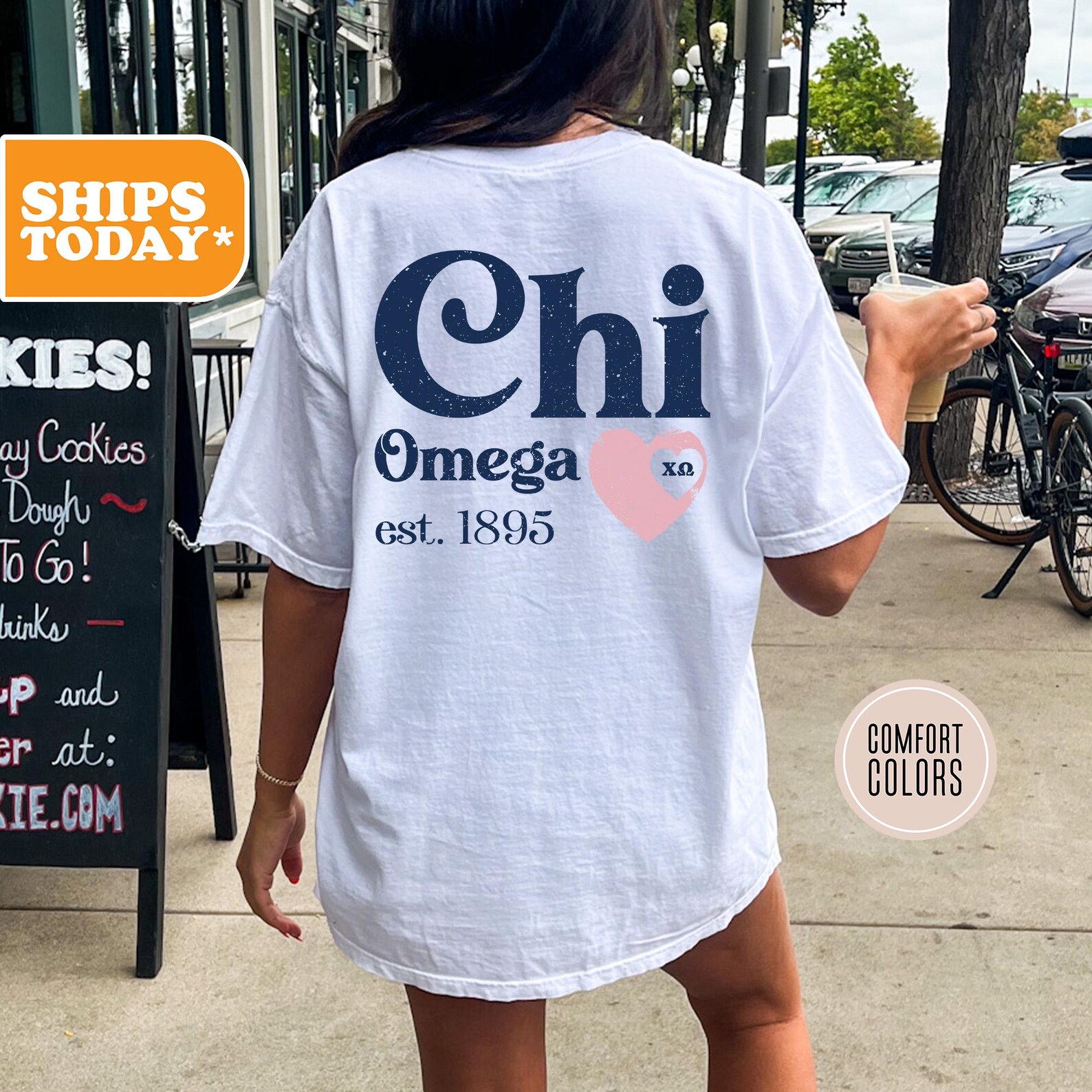 Chi Omega Faded Love Comfort Colors Sorority T-shirt | Chi O Trendy ...