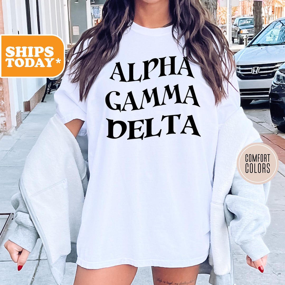 Alpha Gamma Delta Comfort Colors Sorority T-shirt | AGD Big Little ...