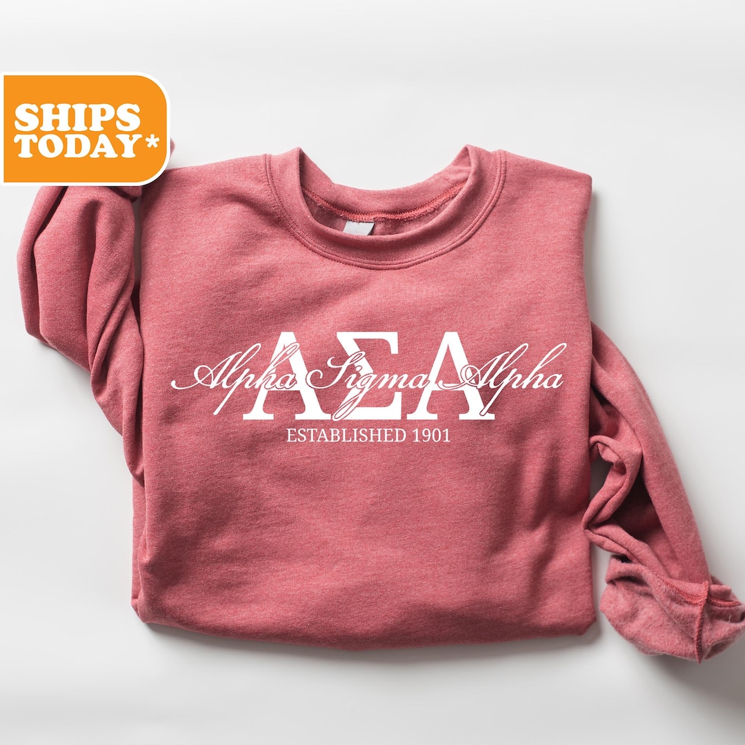 Alpha Sigma Alpha Sorority Sweatshirt | Alpha Sig Crewneck Sweatshirt ...