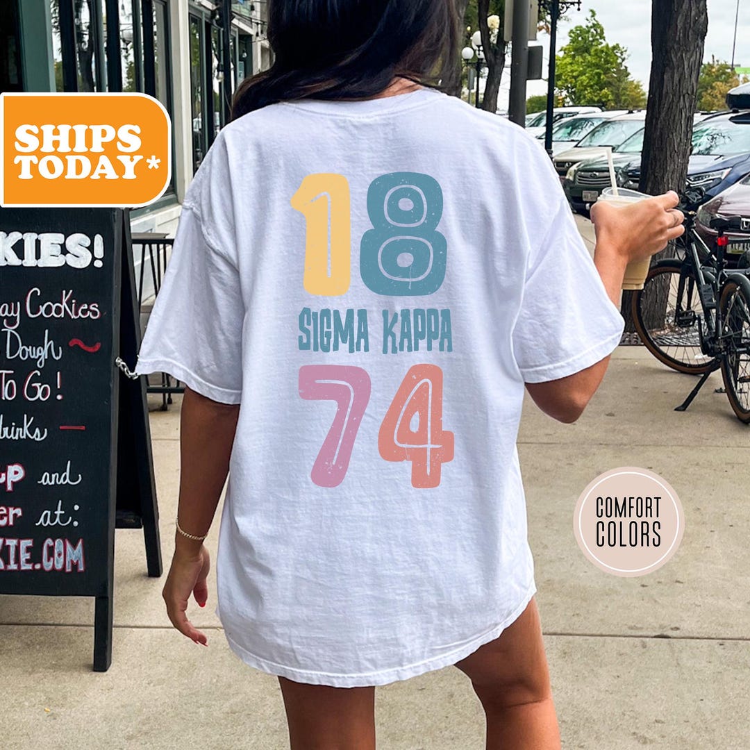 Sigma Kappa Big Year Comfort Colors Sorority T-shirt | Sig Kap Greek ...