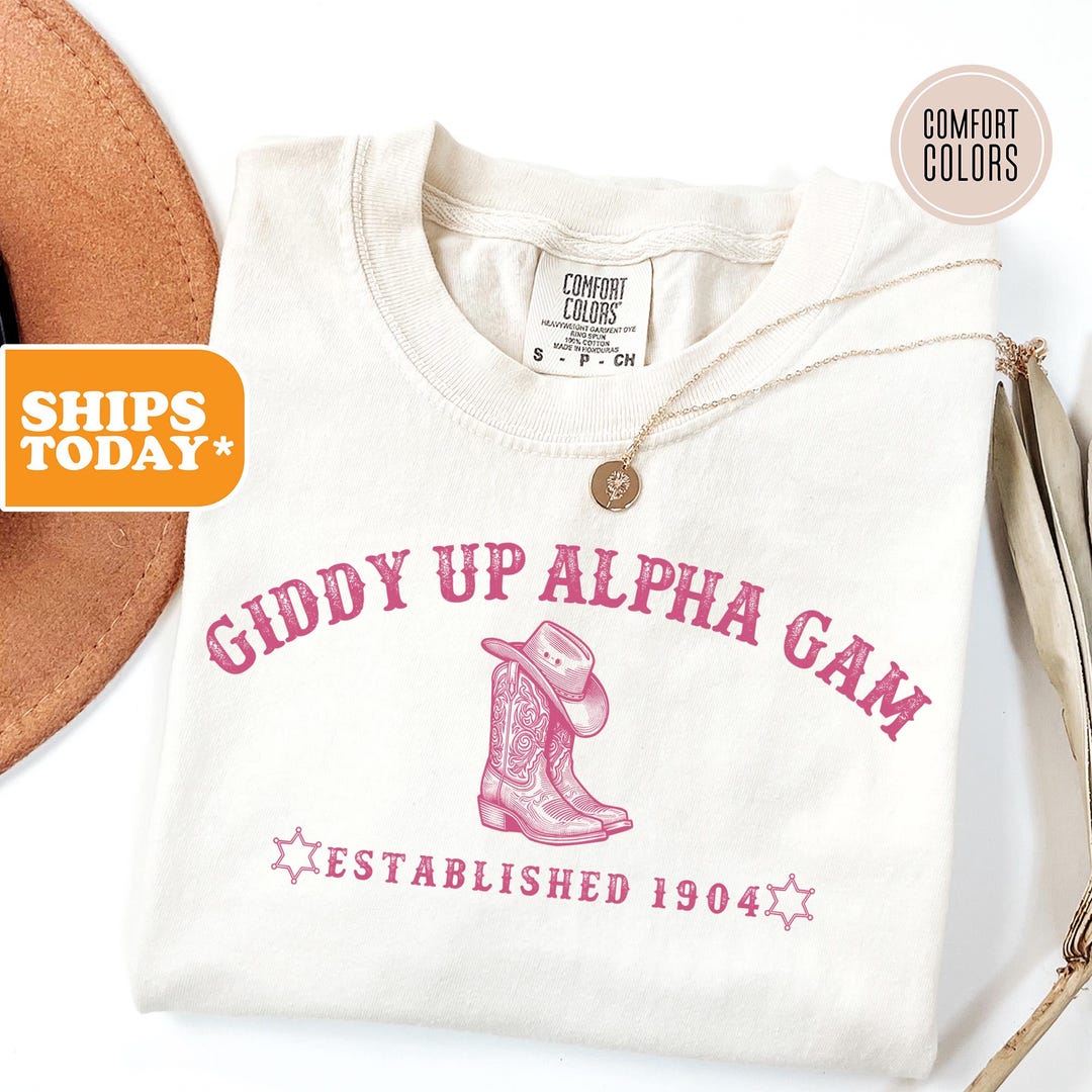 Alpha Gamma Delta Howdy Comfort Colors Sorority T-shirt | Alpha Gam ...