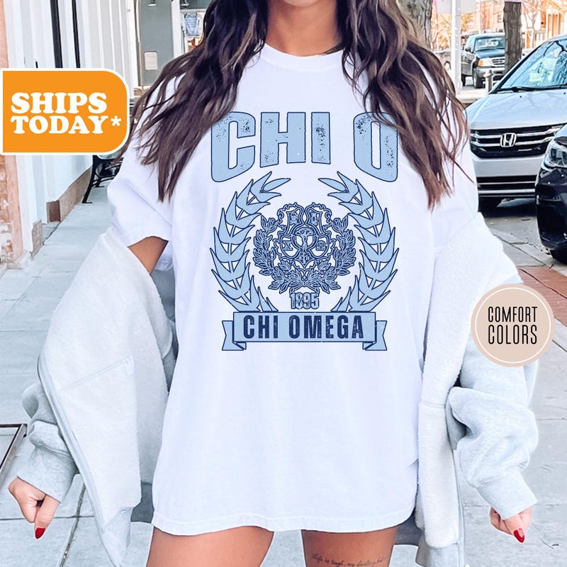 Chi Omega Crest Shirt - Etsy