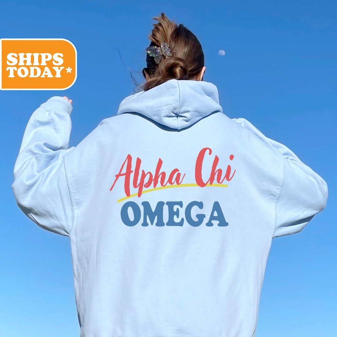Alpha Chi Omega Color Rush Sorority Sweatshirt | ACHIO Preppy Hoodie ...
