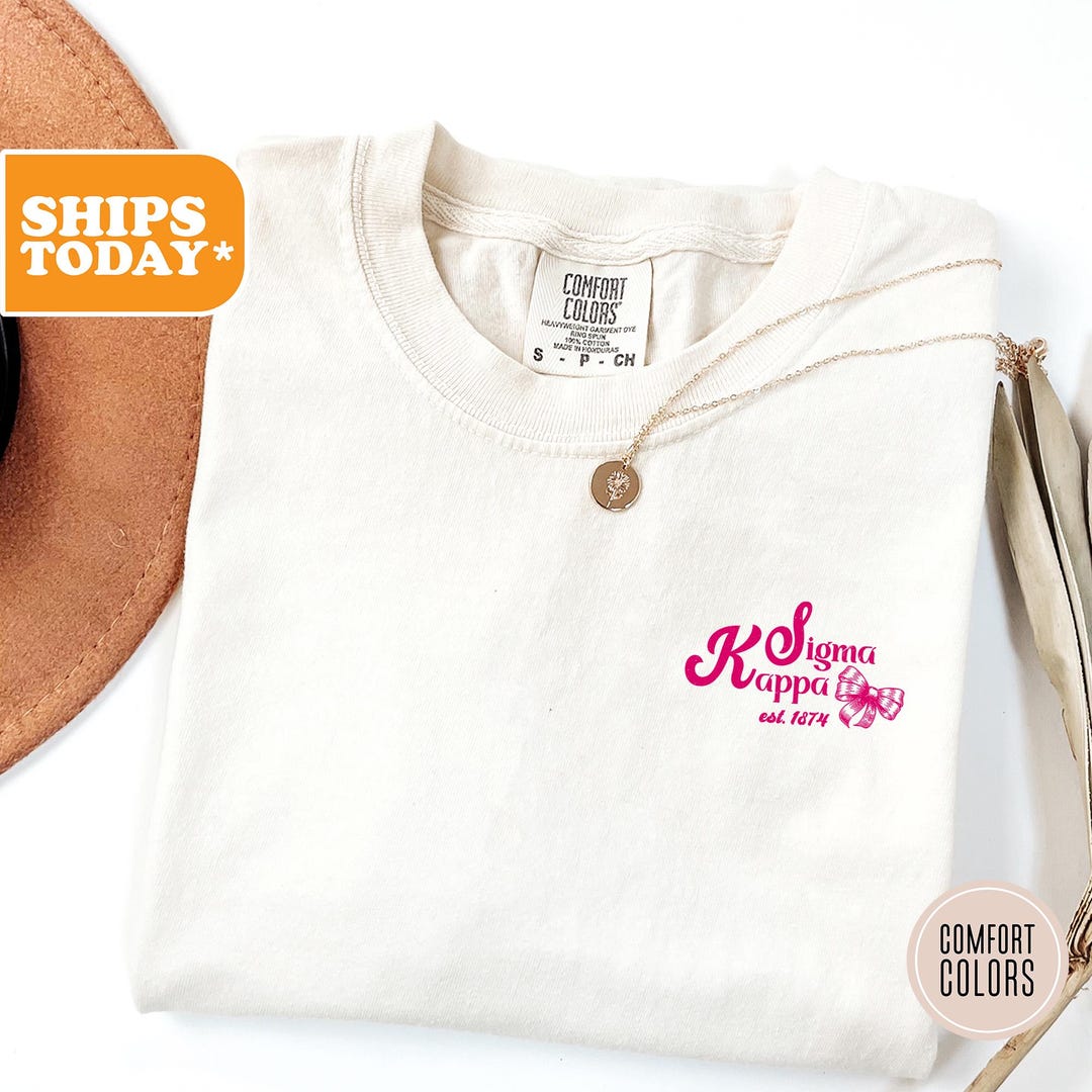 Sigma Kappa Comfort Colors Sorority T-shirt | Sig Kap Greek Letters ...