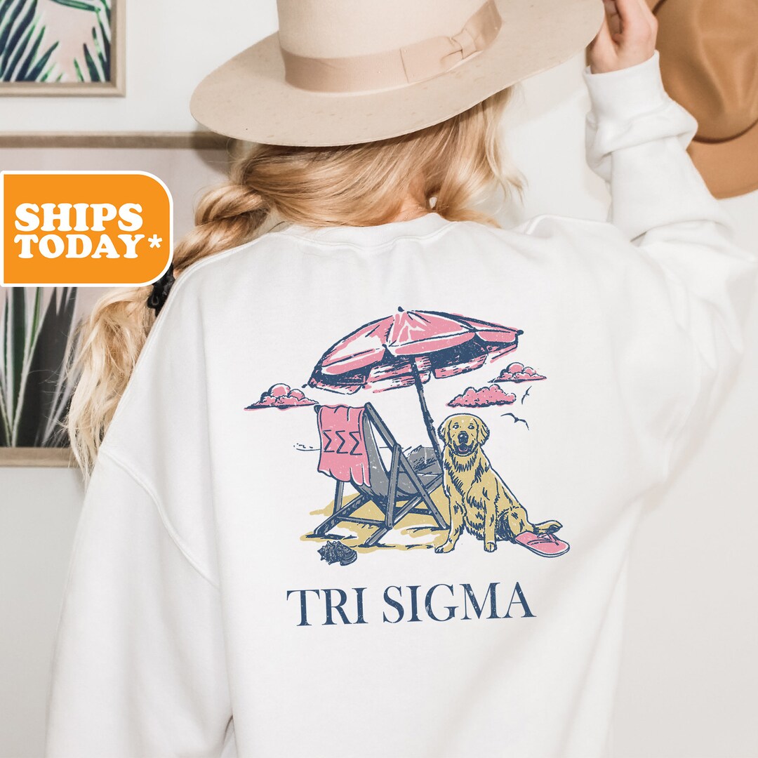 Sigma Sigma Sigma Beach Bliss Sorority Sweatshirt | Tri Sigma Greek ...