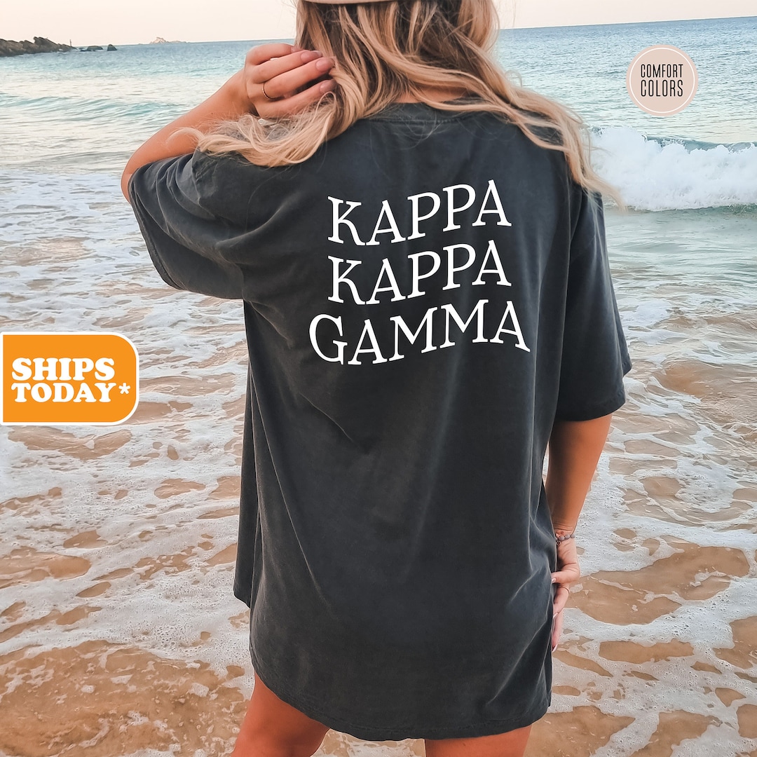 Kappa Kappa Gamma Comfort Colors Sorority T-shirt | Kappa Oversized ...