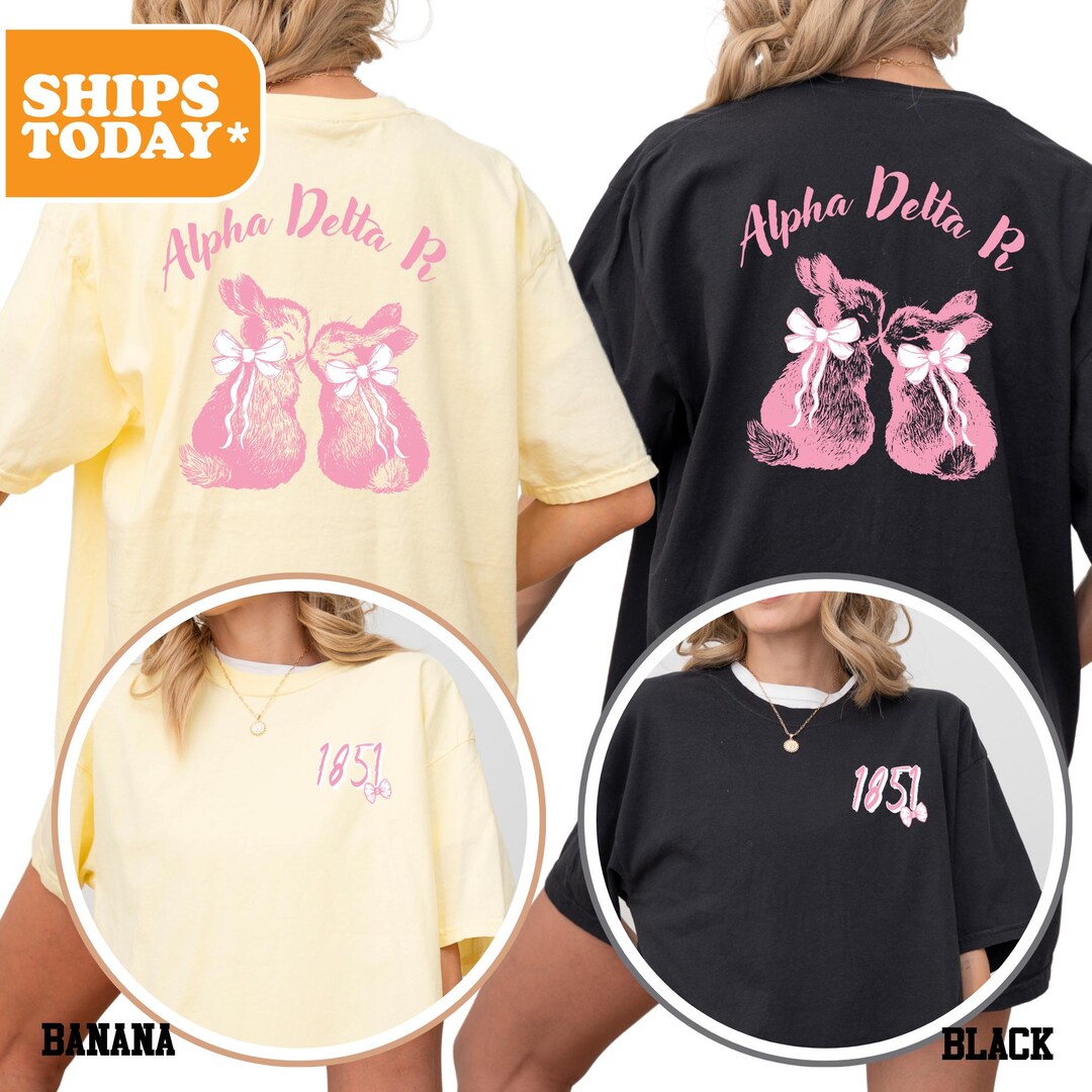 Alpha Delta Pi Bunny Love Comfort Colors Sorority T-shirt | ADPI ...