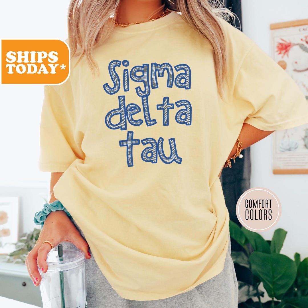 Sigma Delta Tau Comfort Colors Sorority T-shirt | Sig Delt Greek Gifts ...