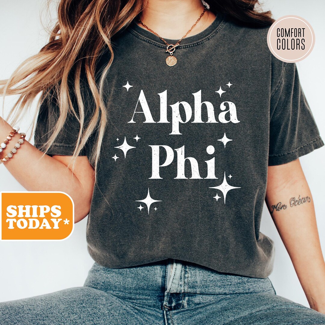 Alpha Phi Comfort Colors Sorority T-shirt | APHI Trendy Shirt | Big ...