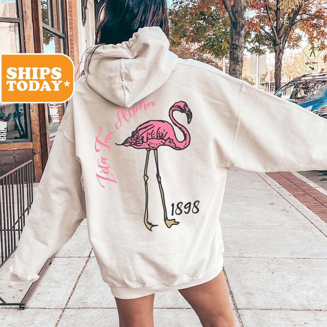 Zeta Tau Alpha Flamingo Bliss Sorority Sweatshirt | Preppy Hoodie ...