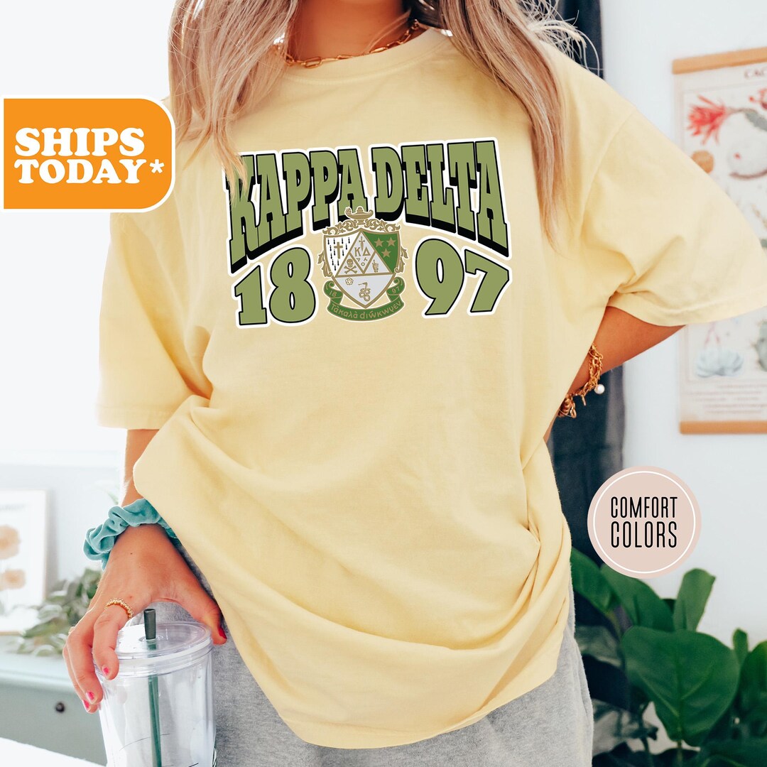 Kappa Delta Crest Radiance Comfort Colors Sorority T-shirt | Kay Dee ...