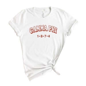Gamma Phi Beta T-shirt Gamma Phi GPHI Red Arch Tee Sorority Big Little Gift Idea - Etsy