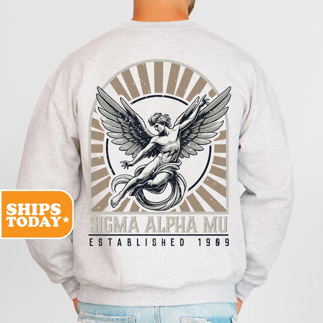 Sigma Alpha Mu Sacred Wings Fraternity Sweatshirt | Sammy Fraternity ...