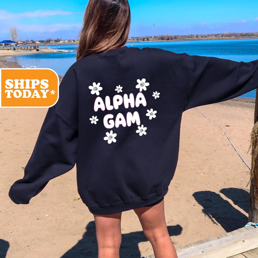 Alpha Gamma Delta Floral Blooms Sorority Sweatshirt | Alpha Gam ...