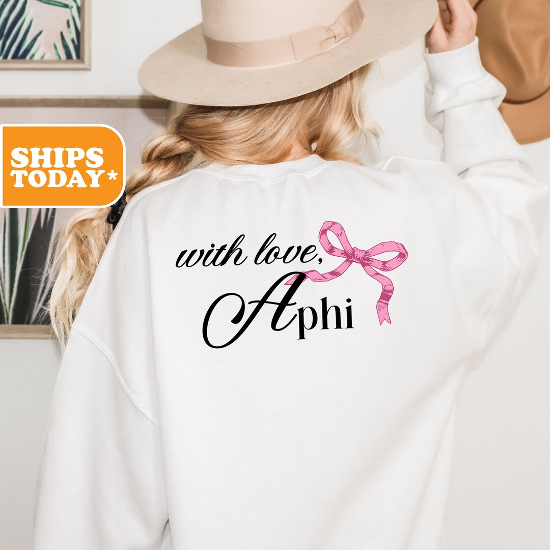 Alpha Phi Sorority Sweatshirt APHI Sorority Letters Greek Gifts ...