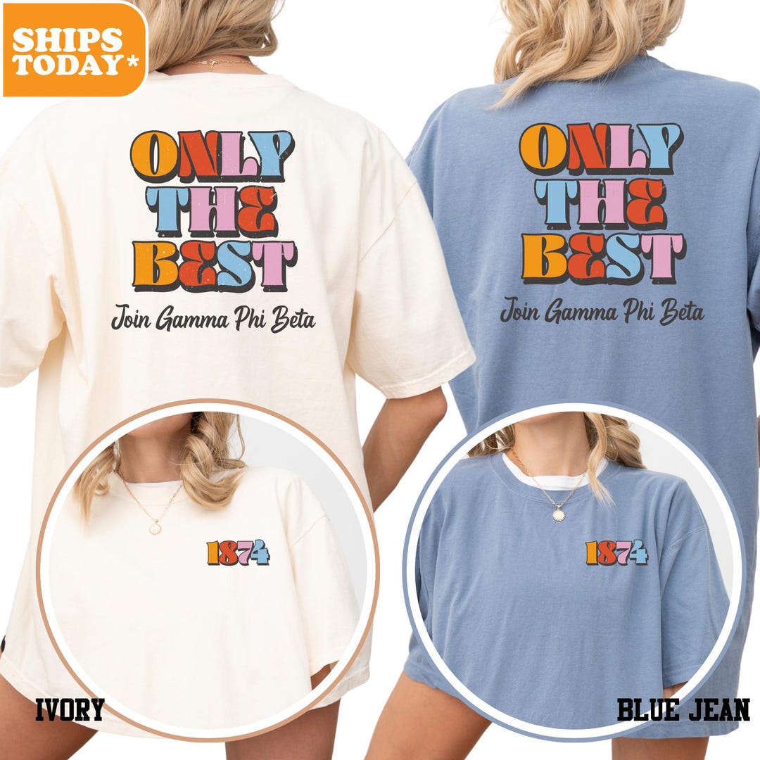 Gamma Phi Beta Comfort Colors Sorority T-shirt | GPHI Sorority Merch ...