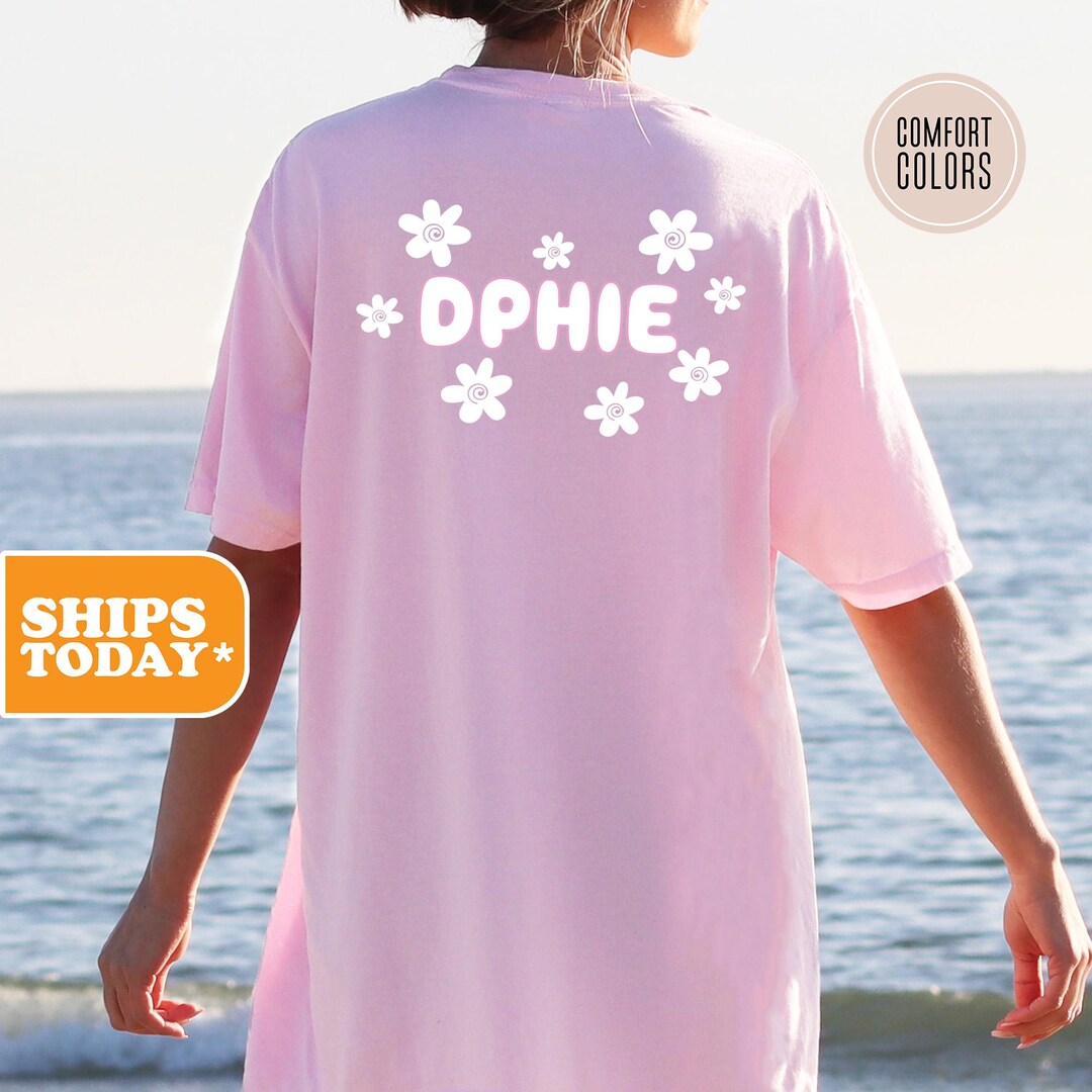 Delta Phi Epsilon Floral Blooms Comfort Colors Sorority T-shirt | DPHIE ...