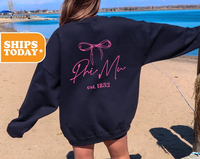 Phi Mu Charming Crew Comfort Colors Sorority T-shirt | Phi Mu Sorority ...