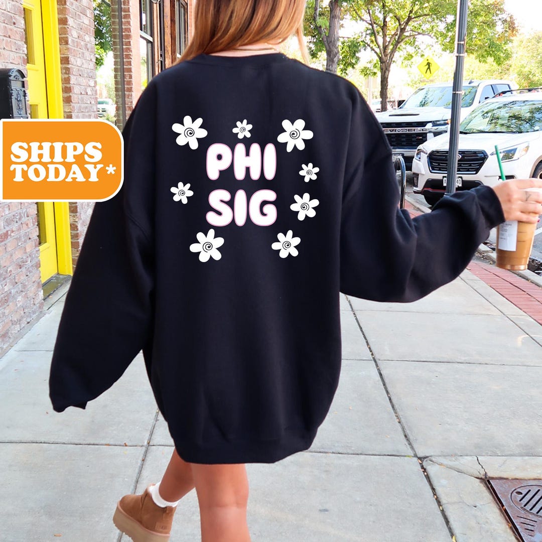 Phi Sigma Sigma Floral Blooms Sorority Sweatshirt Phi Sig Preppy Hoodie ...