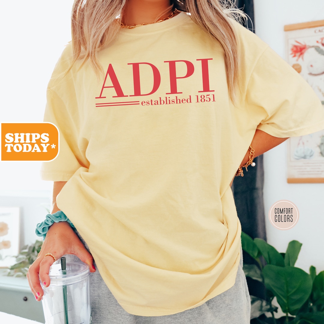 Alpha Delta Pi Comfort Colors Sorority T- Shirt | ADPI Greek Gifts ...