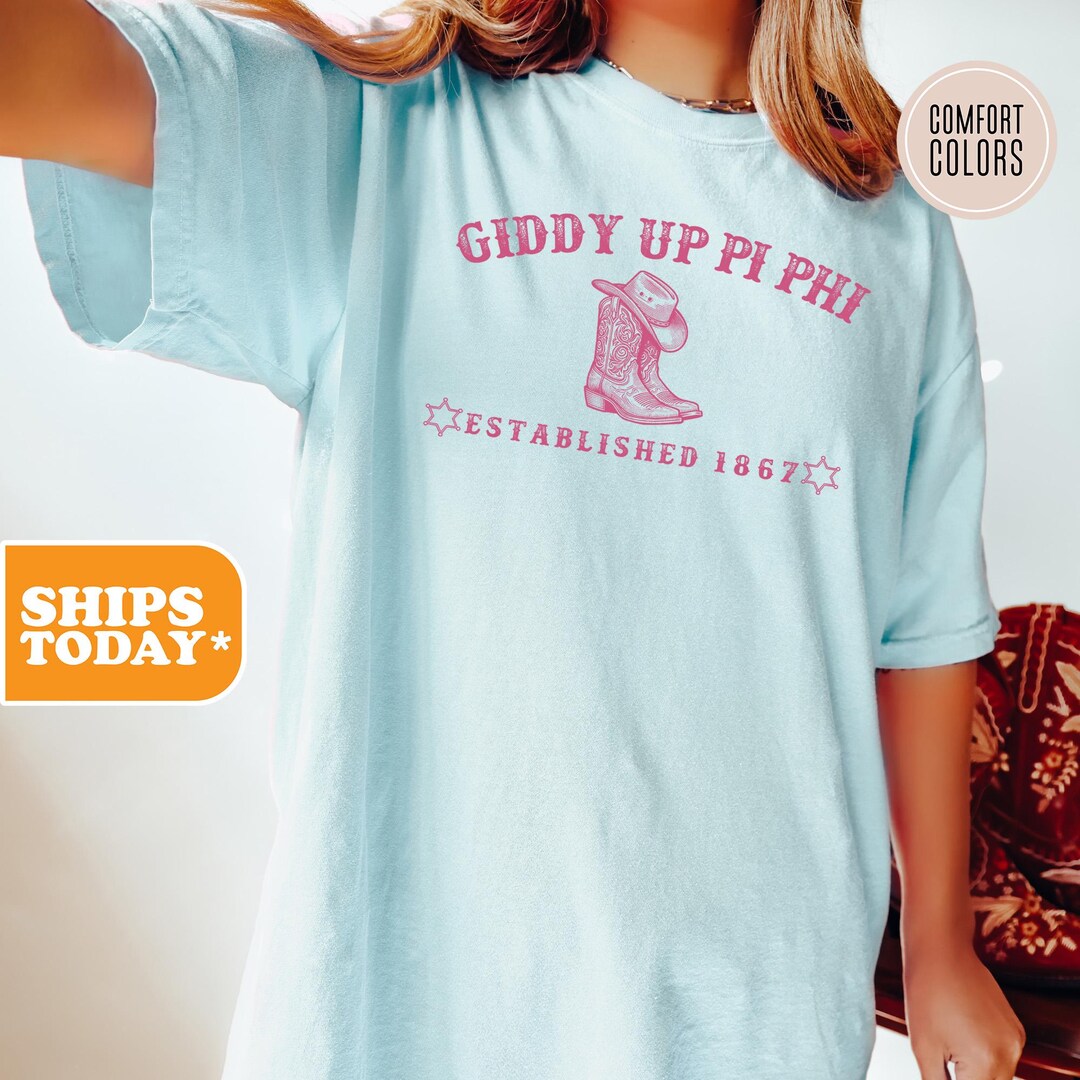 Pi Beta Phi Comfort Colors Sorority T-shirt | Pi Phi Sorority Letters ...