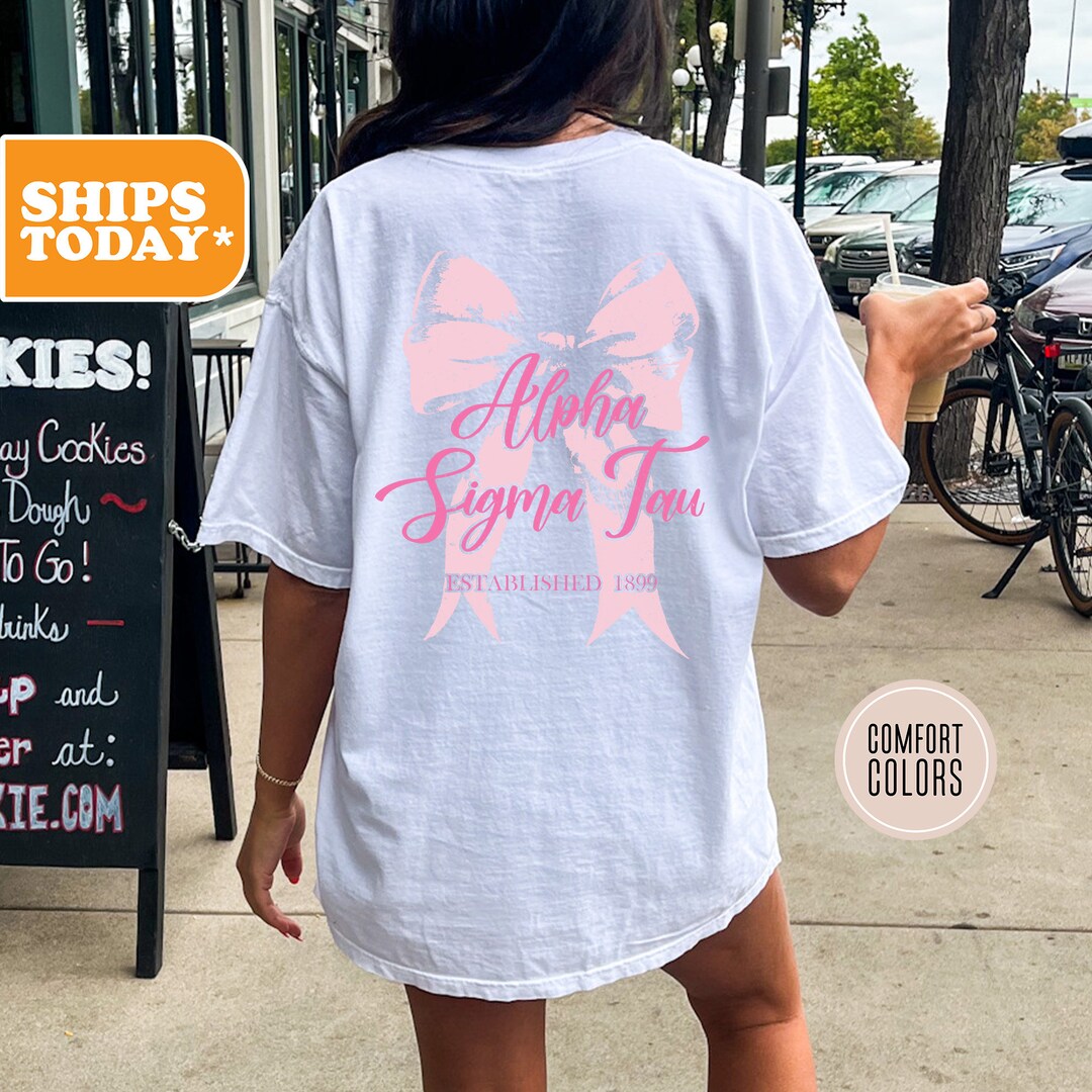 Alpha Sigma Tau Comfort Colors Sorority T-shirt | AST Trendy Shirt ...