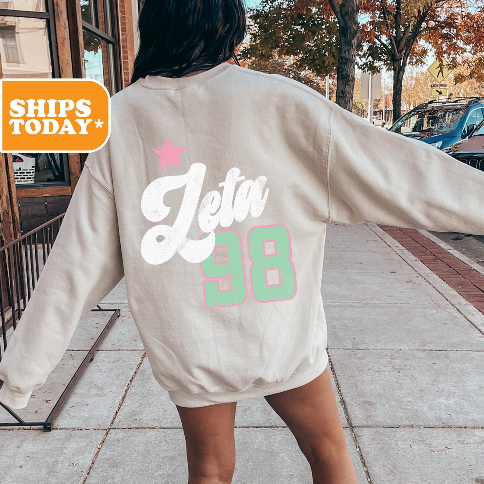 Zeta Tau Alpha Retro Bloom Sorority Sweatshirt | ZETA Preppy Hoodie ...