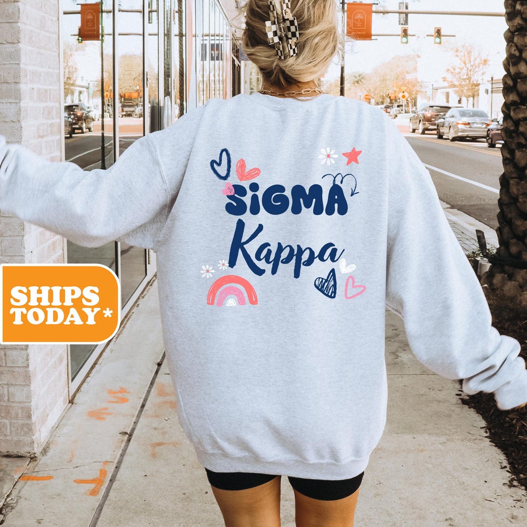 Sigma Kappa Bold and Bright Sorority Sweatshirt | Sig Kap Preppy Hoodie ...