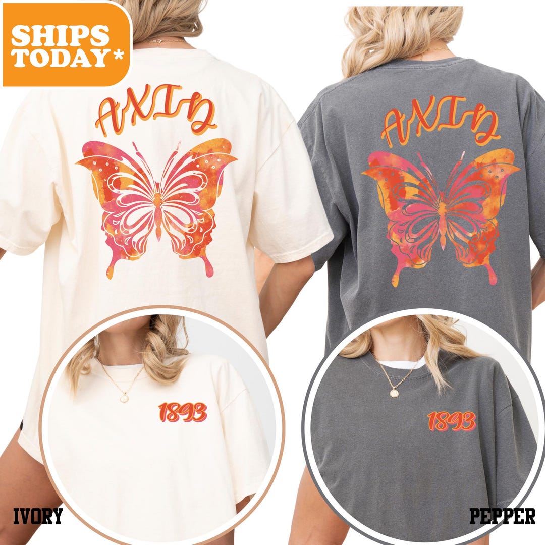 Alpha Xi Delta Charming Wings Comfort Colors Sorority T-shirt | AXID ...