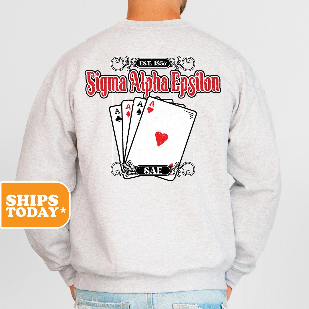Sigma Alpha Epsilon Alpha Spades Fraternity Sweatshirt | SAE Fraternity ...