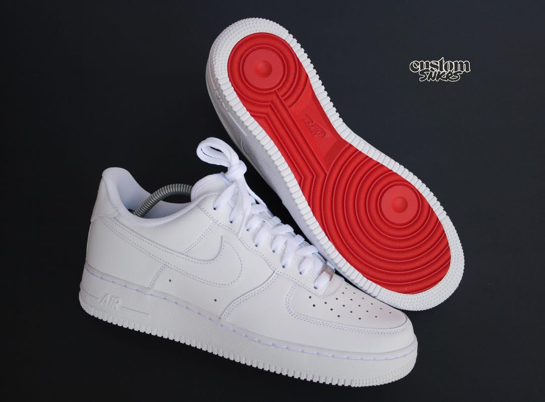Christmas Pre Order, Custom AF1, Personalized AF1 With Red Bottoms, Red ...