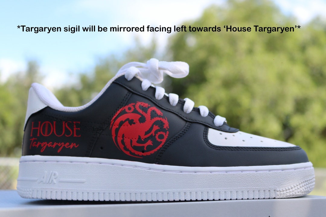 Custom Targaryen AF1 HOTD Fire & Blood GOT Free US Shipping Please Read ...