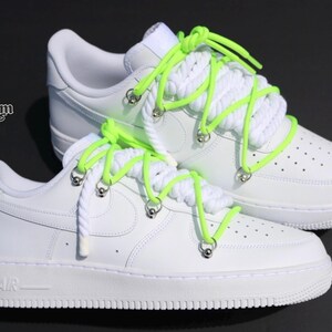 Custom AF1, Rope Laces Af1 , Rope Laces With Overlapping Laces, Personalized AF1 With Rope Lace ...