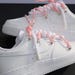 Custom Pink Lace AF1, Rope Laces Af1 , Rope Laces With Overlapping ...